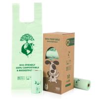 China Eco Friendly Biodegradable Die Cut Dog Poop Waste Bags Custom Printed Blue Plastic Pet Waste Garbage Bags for sale