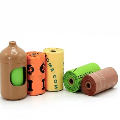 China Green Pla Compostable Bio Degradable Drawstring Dog Poop Waste Bag Corn Starch Sustainable OEM Logo Accept Customized Color BPI for sale