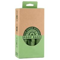 China Custom Printed 32 Pack Biodegradable Scented Dog Poop Bags Sustainable Pet Cleaning & Grooming Products OEM Logo Accept BPI for sale
