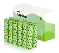 China Aisunbio Household Large Biodegradable Dog Poop Bags With Handles for sale