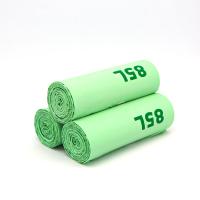China AISUN Green Compostable Bin Liners Garbage Packaging Bags for sale