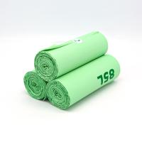 China AISUN Green Compostable Bin Liners Garbage Packaging Bags for sale