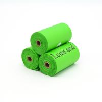 China Biodegradable Compostable Poo Bags For Dog Waste Green OEM for sale