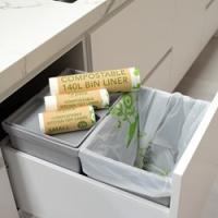 China 33 Gallon Environmentally Friendly Trash Bags Compost Bags Kitchen Waste Collecting for sale
