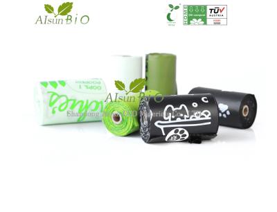 China Environmentally Friendly Biodegradable Garbage Bag For Pet Waste Poo Corn Starch for sale