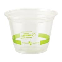 China Clear Compostable Biodegradable PLA Cups for Soda Coffee Tea for sale
