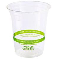 China Beverage Cornstach Biodegradable PLA Cups With Lids Single Wall for sale