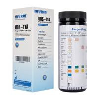 China INVBIO 11 Parameter Urine Test Strips 100 Strips per Bottle CE Certified for Nitrite Leukocytes Urobilinogen Ketone Bilirubin SG pH for sale