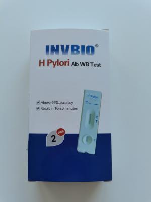 China INVBIO H Pylori Ab Whole Blood Rapid Test Cassette 1 Test Kit ISO13485 for sale