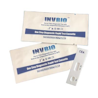 China INVBIO Carcinoembryonic Antigen CEA Rapid Test Kit Whole Blood Serum Plasma 3.0mm 4.0mm 100 Strips for sale