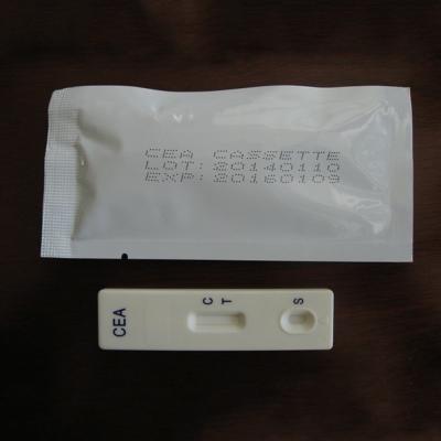 China CEA Tumor Marker Rapid Test Cassette for Blood Serum Plasma 4 ug/L Sensitivity for sale