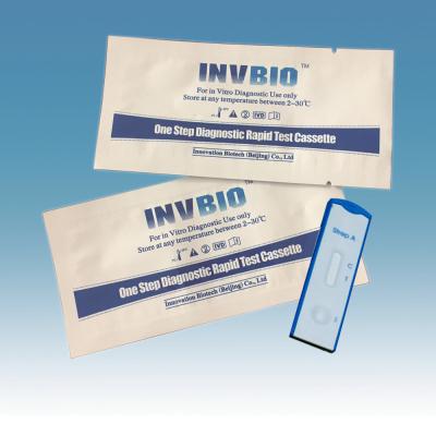 China INVBIO Strep A Rapid Test Kit Throat Antigen 25 Tests Box ISO 13485 for sale