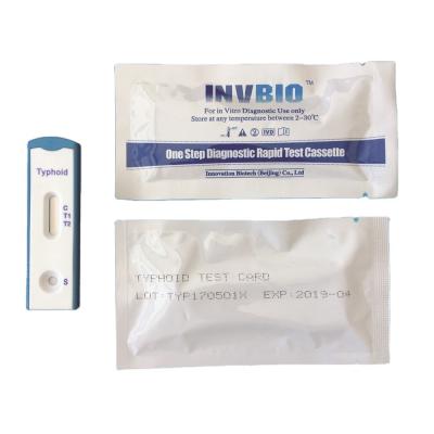 China Typhoid IgG IgM Antibody Rapid Test Cassette Kit 25 Tests Box 98.5% Accuracy for sale