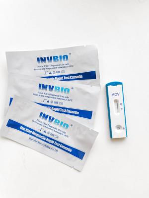China INVBIO HCV Hepatitis C Rapid Test Kit Strip Cassette 25 Tests Serum Plasma Whole Blood for sale