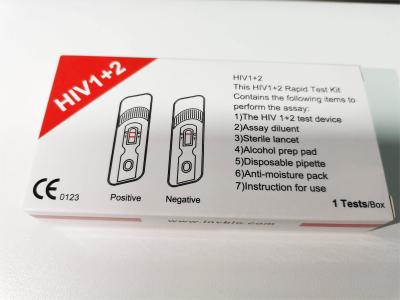 China INVBIO HIV 1 2 Rapid Test Kit 99 Percent Accuracy Blood Self Checking 1 Test Box for sale