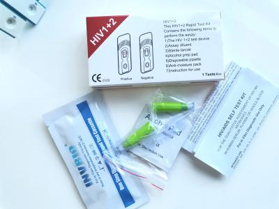 China Anti HIV Home Rapid Test Kit HIV1/2 Blood Test 97% Sensitivity OEM Service for sale