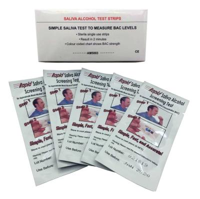 China INVBIO Saliva Alcohol Test Strips 25 Tests 0.02% BAC Sensitivity Home Use for sale