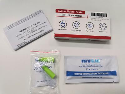 China HIV 1+2 Rapid Test Kit 25 Tests Box CE Approved Blood Screening 99.5% Sensitivity for sale