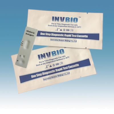 China 99% Accuracy Malaria Antigen Test Pf/Pv/Pan Kit Ag Rapid Test Device Cassette for sale