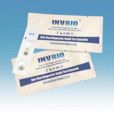 China INVBIO Alpha-Fetoprotein AFP Rapid Test Cassette 3mm 4mm Width Serum Plasma Whole Blood for sale