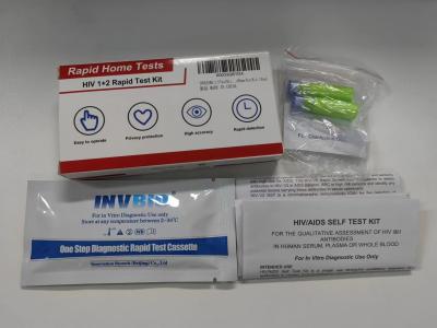 China INVBIO HIV 1/2 Self Test Kit Whole Blood 99% Accuracy CE Certified 25 Tests for sale