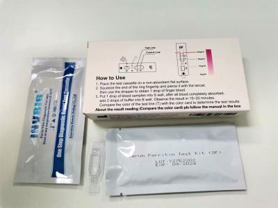 China INVBIO Serum Ferritin Test Kit Rapid Diagnostic Device 99.2% Sensitivity Blood Test for sale