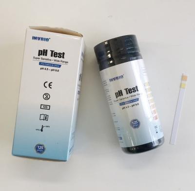 China INVBIO pH Test Strips 4.5-9.0 for Saliva and Urine 100 Strips per Bottle CE Marked for sale