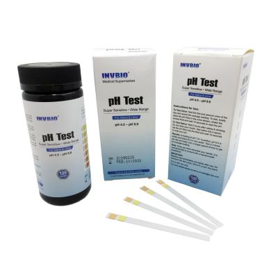 China INVBIO Urine pH Test Strips 4.5-9.0 100 Strips At Home Urinalysis for sale