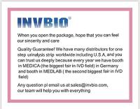 China INVBIO Urinalysis Ketone pH Test Strips 100 Count FDA CE FSC Approved for sale