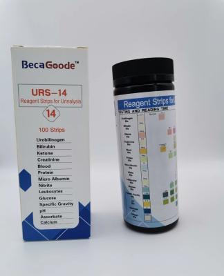 China Rapid Response Urinalysis Reagent Test Strips At Home And In Lab Tests 14 Parameter for sale