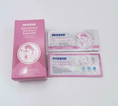 China INVBIO Breast Milk Alcohol Test Strips 25 Pack 0.02 Percent Sensitivity Home Detection for sale