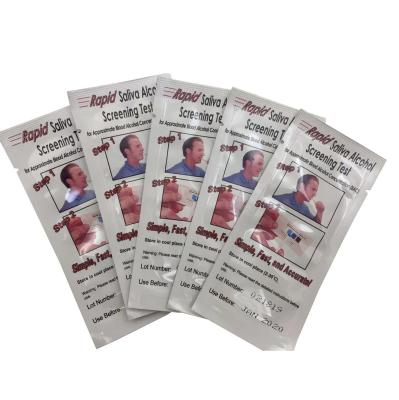 China INVBIO Saliva Alcohol Test Strips 25 Strips per Box 0.02 Percent BAC Sensitivity Home Self Test for sale