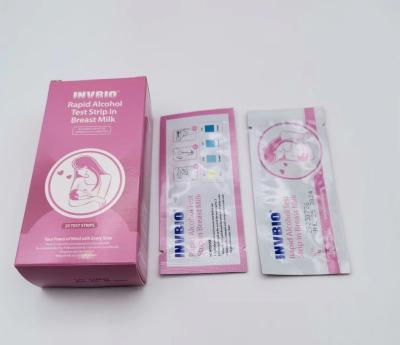 China Easy To Use Breastmilk Alcohol Test Strips 25 Test Per Pack for sale