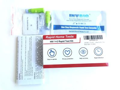 China INVBIO HIV 1/2 Rapid Blood Test Kit 99.5% Sensitivity CE Approved 25 Tests for sale