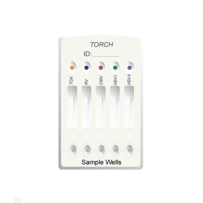 China INVBIO Torch 5 Panel Rapid Test Kit HSV 1 HSV 2 TOX CMV RV Serum Plasma 96% Sensitivity for sale