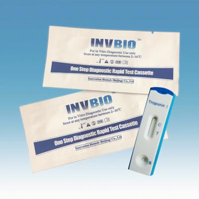 China INVBIO Troponin I Rapid Test Cassette 3.00mm 24 Months Shelf Life IVD Kit for sale
