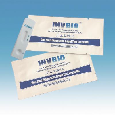 China Whole Blood Serum Plasma D-Dimer Rapid Test Device qualitative detection for sale