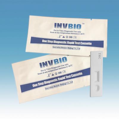 China INVBIO THC Oral Saliva Drug Test Kit 50ng mL Cut Off Dipcard 20 Tests Box for sale