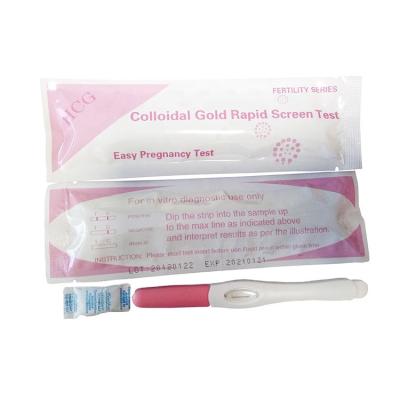 China Self HCG Quick Test Midstream Pregnancy Test 25mIU/mL Sensitivity CE ISO 5mm Width for sale