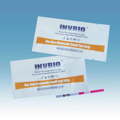 China INVBIO HCG Pregnancy Test Strip High Sensitivity 10mIU/ml 20mIU/ml Urine Rapid Test Kit for sale