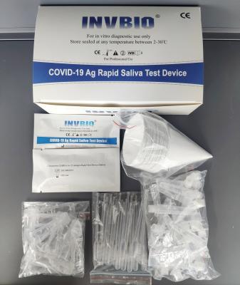 China CE FSC SARS-CoV-2 Ag Saliva Rapid Test Kit 96.73% Sensitivity 25 Tests per Box for sale