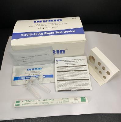 China SARS-CoV-2 Antigen Rapid Test Kit Nasal Swab 25 Tests 99% Accuracy CE BfArM PEI for sale