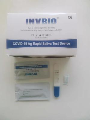 China COVID-19 Ag Saliva Rapid Test Kit 95.6% Sensitivity 25 Tests per Box CE Certified for sale