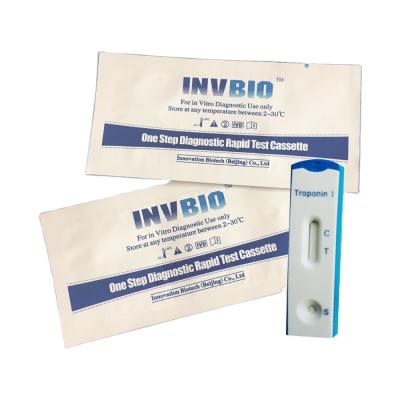 China One Step Troponin I Rapid Test Kit 5pcs Box CE Approved Cardiac Diagnostic for sale
