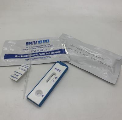 China INVBIO Anti-HCV Rapid Test Cassette 25 Tests per Box 99.8% Sensitivity for sale