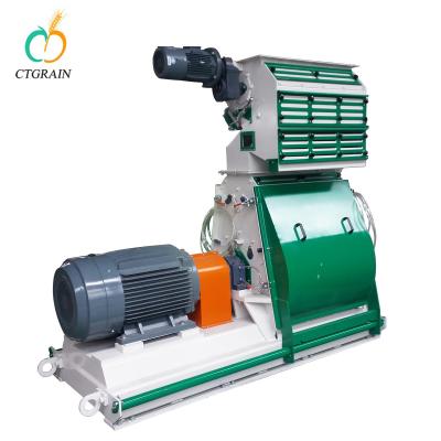 China Small Animal Feed Hammer Mill Grinder Pulverizing Machine Ventilation System for sale