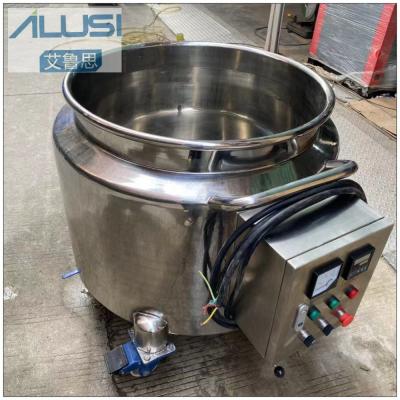 China 316 Stainless Steel 200L Jacketed Storage Tank with Heating and Cooling, Movable Mixing Tank for sale