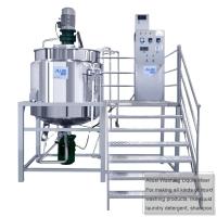 China 1000L Stainless Steel Liquid Soap Mixing Tank with 7.5KW Homogenizer 0-75 RPM for sale
