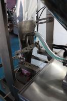 China Liquid Soap / Body Lotion / Bean Sause Vertical Filling Forming Bag And Sealing Machine for sale