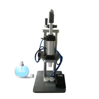 China Fully Pneumatic Semi Automatic Perfume Bottle Collar Press Machine 13-22mm Mold for sale